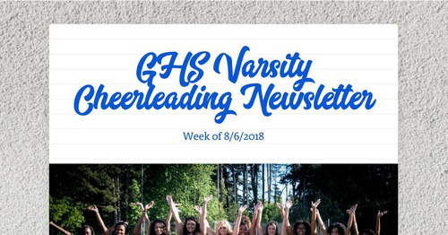 GHS Varsity Cheerleading Newsletter | Smore Newsletters for Education
