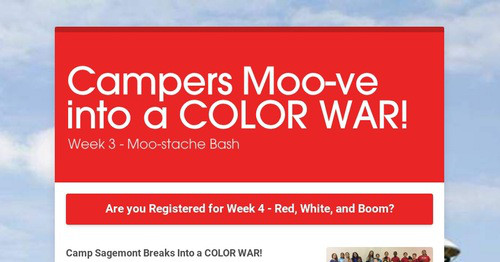 Campers Moo-ve into a COLOR WAR! | Smore Newsletters