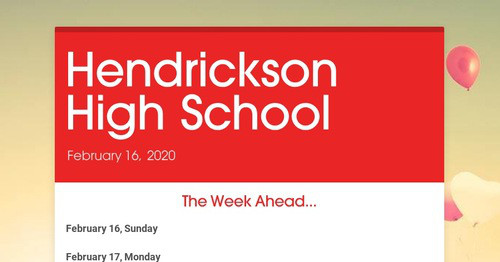 Hendrickson High School | Smore Newsletters for Education