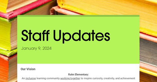 Staff Updates | Smore Newsletters for Education