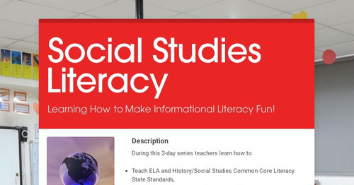 Social Studies Literacy | Smore Newsletters