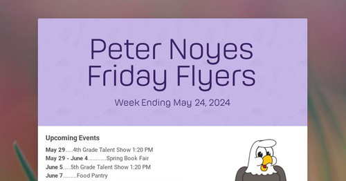 Peter Noyes Friday Flyers