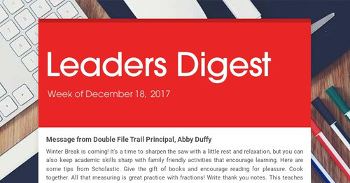 Leaders Digest | Smore Newsletters for Education