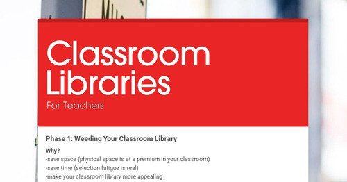 Classroom Libraries | Smore Newsletters