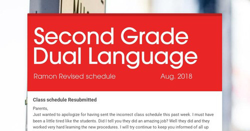 Second Grade Dual Language | Smore Newsletters
