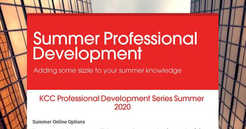 Summer Professional Development | Smore Newsletters for Education