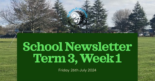 School Newsletter Term 3, Week 1