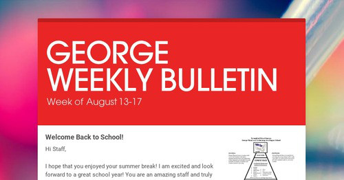 GEORGE WEEKLY BULLETIN | Smore Newsletters