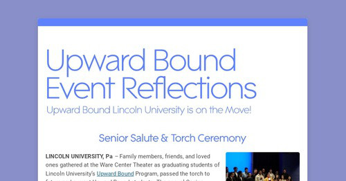 Upward Bound Event Reflections | Smore Newsletters