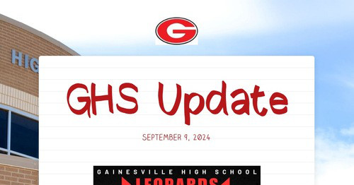 GHS Update | Smore Newsletters