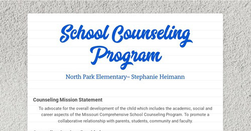 School Counseling Program | Smore Newsletters