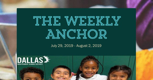 THE WEEKLY ANCHOR | Smore Newsletters