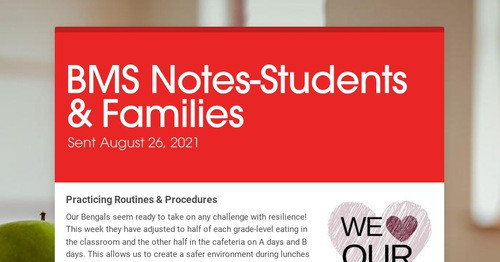 BMS Notes-Students & Families | Smore Newsletters