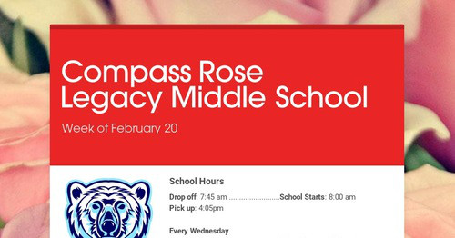 Compass Rose Legacy Middle School | Smore Newsletters