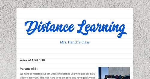 Distance Learning | Smore Newsletters for Education
