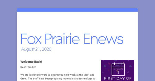 Fox Prairie Enews | Smore Newsletters