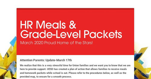 HR Meals & Grade-Level Packets | Smore Newsletters