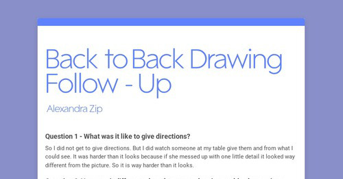 Back to Back Drawing Follow - Up | Smore Newsletters