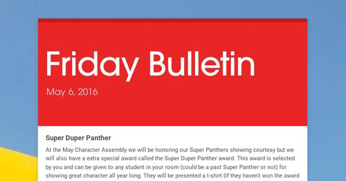 Friday Bulletin | Smore Newsletters