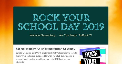 Rock Your School Day 2019 | Smore Newsletters for Education