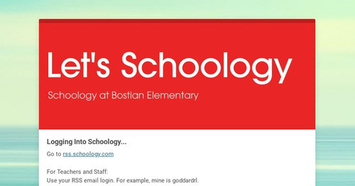 Let's Schoology | Smore Newsletters for Education