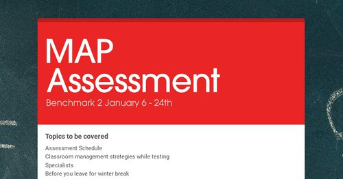 MAP Assessment | Smore Newsletters