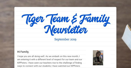 Tiger Team & Family Newsletter | Smore Newsletters