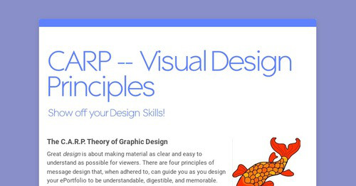 CARP -- Visual Design Principles | Smore Newsletters