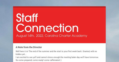 Staff Connection | Smore Newsletters for Education