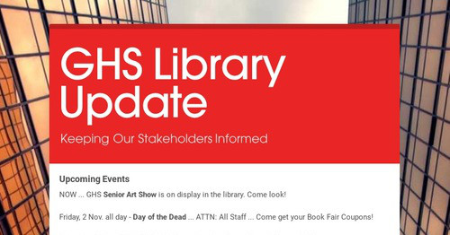GHS Library Update | Smore Newsletters