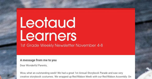 Leotaud Learners | Smore Newsletters