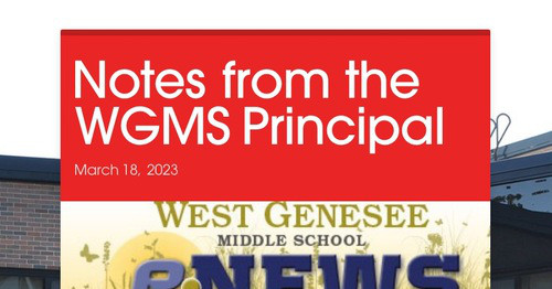 Notes from the WGMS Principal