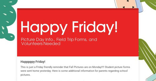 Happy Friday! | Smore Newsletters