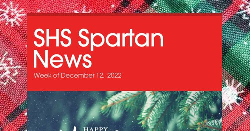 SHS Spartan News | Smore Newsletters