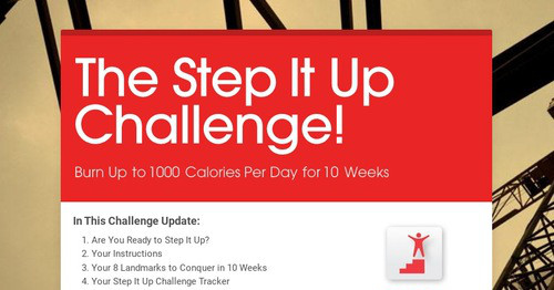 The Step It Up Challenge! | Smore Newsletters