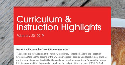 Curriculum & Instruction Highlights | Smore Newsletters