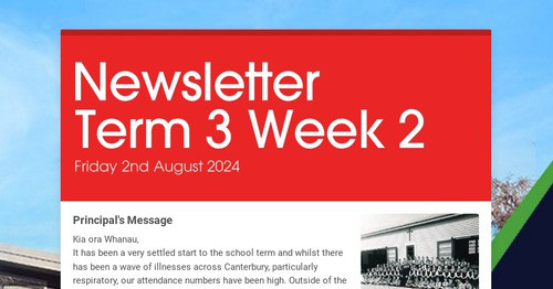 Newsletter Term 3 Week 2