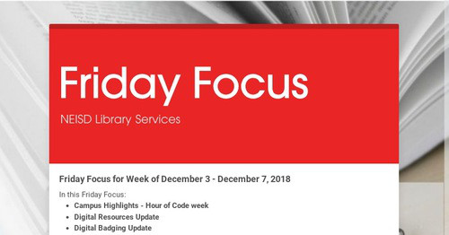Friday Focus | Smore Newsletters
