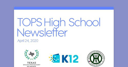TOPS High School Newsletter | Smore Newsletters