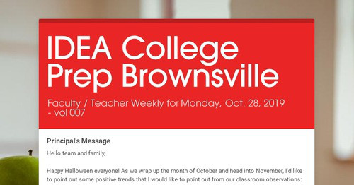 IDEA College Prep Brownsville | Smore Newsletters for Education