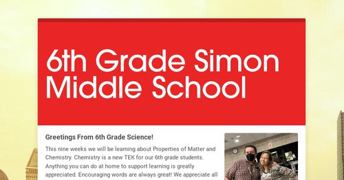 6th Grade Simon Middle School | Smore Newsletters