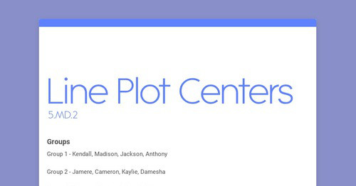 Line Plot Centers | Smore Newsletters