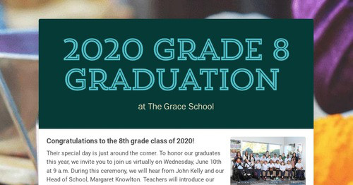 2020 Grade 8 Graduation | Smore Newsletters for Education