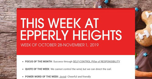THIS WEEK AT EPPERLY HEIGHTS | Smore Newsletters