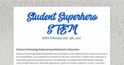 Student Superhero STEM