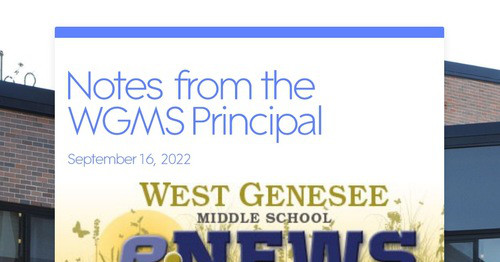 Notes from the WGMS Principal