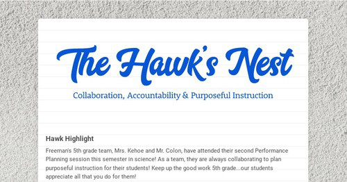 The Hawk's Nest | Smore Newsletters