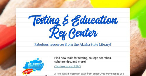Testing & Education Ref Center | Smore Newsletters for Education