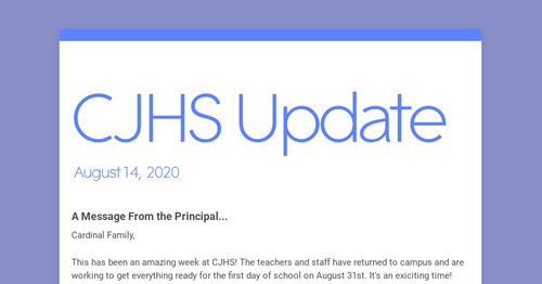CJHS Update | Smore Newsletters for Education