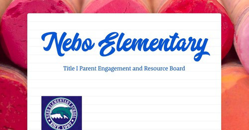 Nebo Elementary | Smore Newsletters